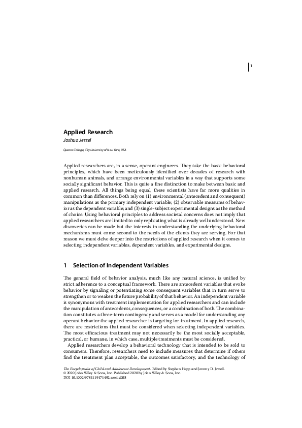 (PDF) The Encyclopedia of Child and Adolescent Development