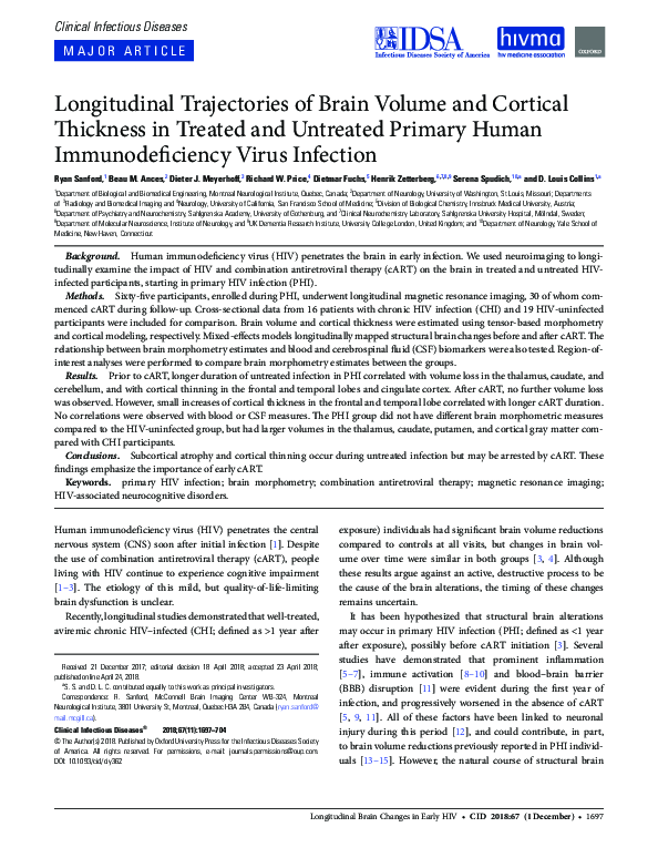 (PDF) Longitudinal Trajectories of Brain Volume and Cortical Thickness ...