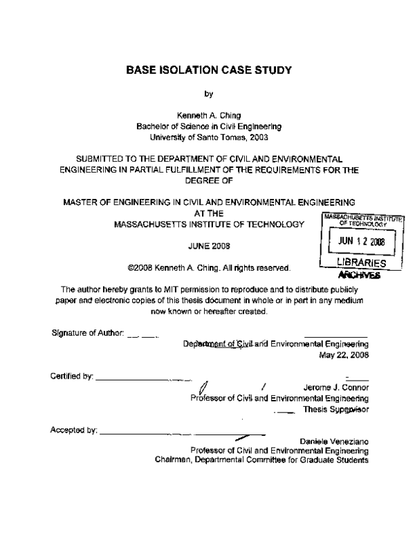 (PDF) Base isolation case study