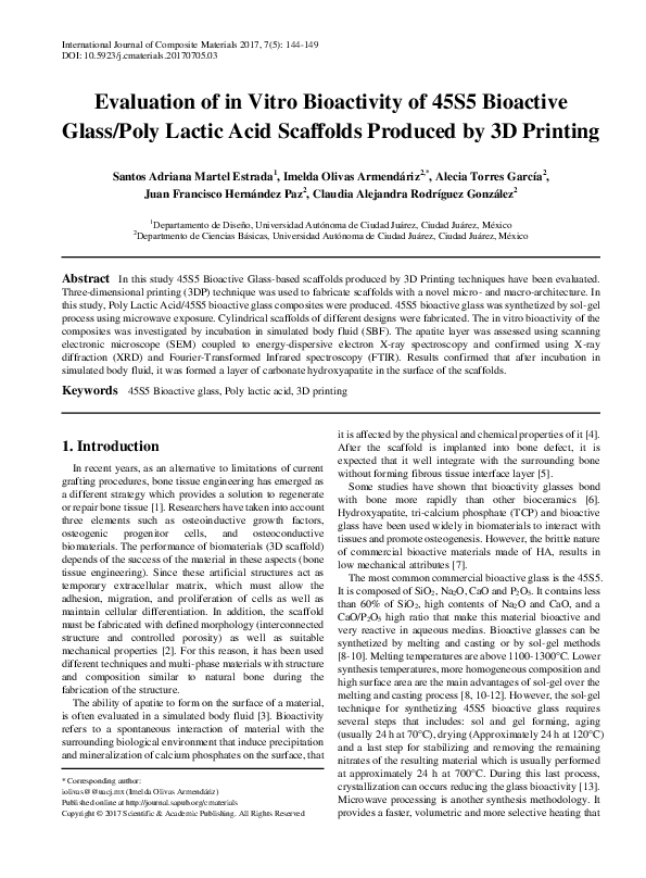 (PDF) In vitro degradation and bioactivity of composite poly-l-lactic ...