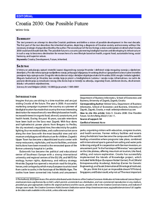 Croatia 2030: One Possible Future