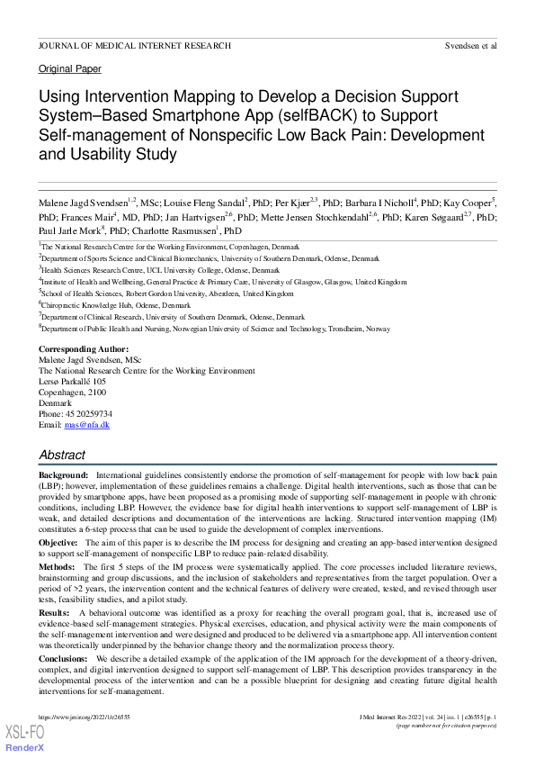 (PDF) Using Intervention Mapping to Develop a Decision Support System–Based Smartphone App ...