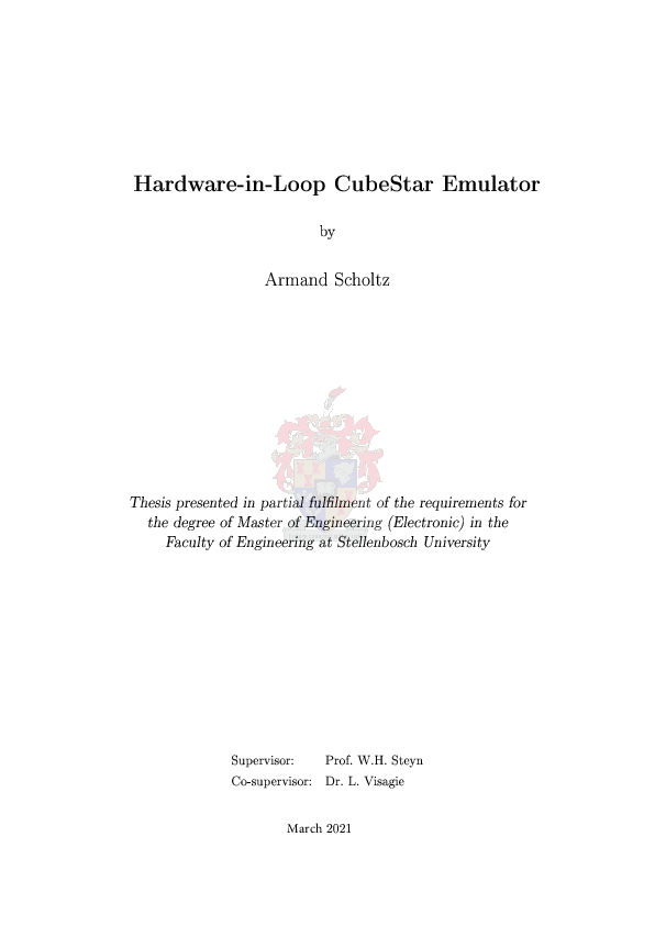 (PDF) Hardware-in-Loop CubeStar Emulator