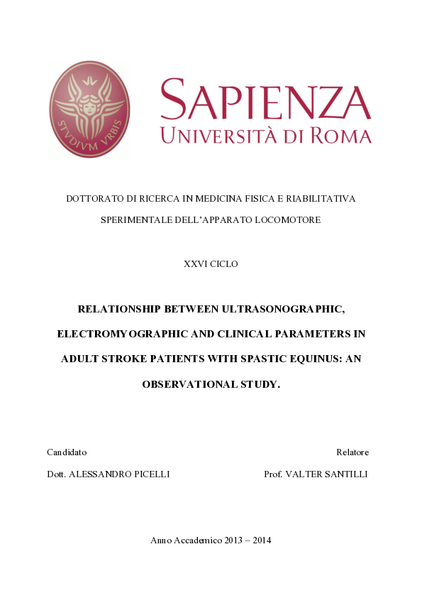 (PDF) Relationship Between Ultrasonographic, Electromyographic, and ...