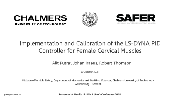 (PDF) Implementation and Calibration of the LS-DYNA PID Controller for ...