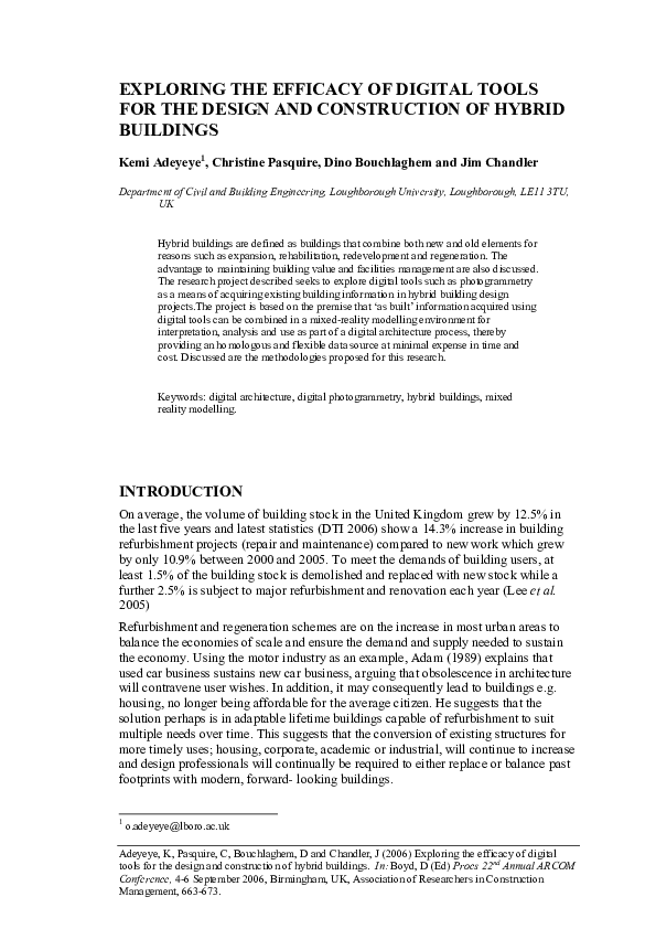 (PDF) Exploring the efficacy of digital tools for the design and ...