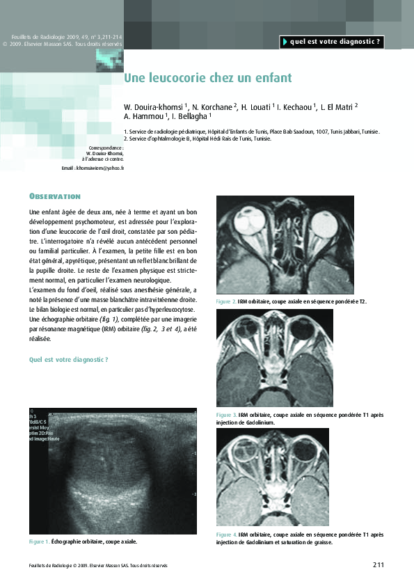 (PDF) Une leucocorie chez un enfant