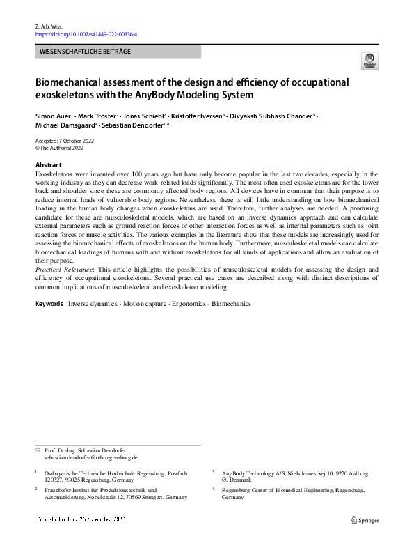 (PDF) Biomechanical assessment of the design and efficiency of ...