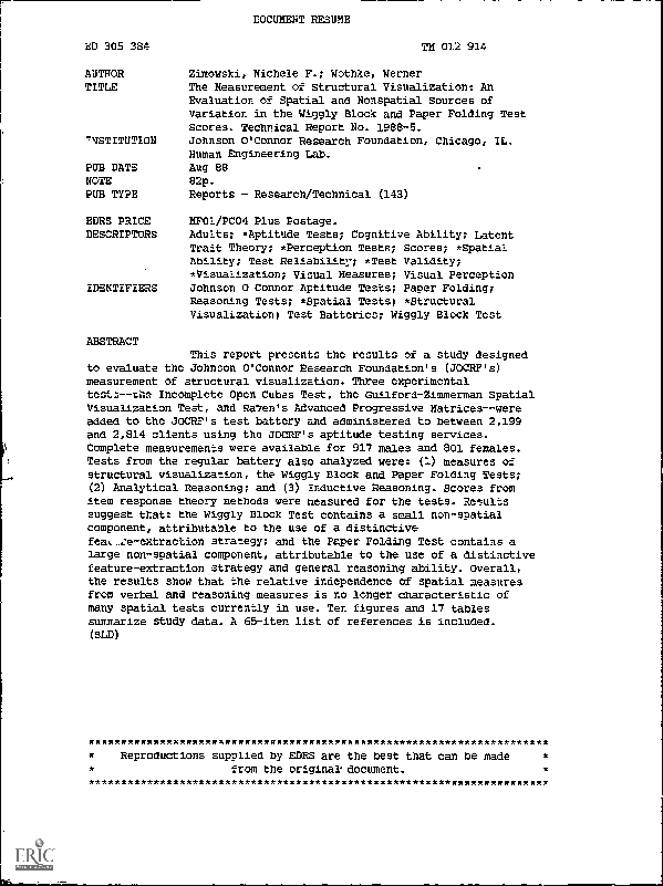 (PDF) The Measurement of Structural Visualization: An Evaluation of ...
