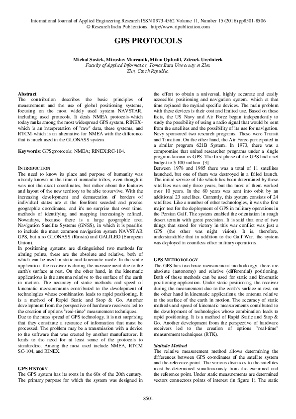 (PDF) GPS protocols