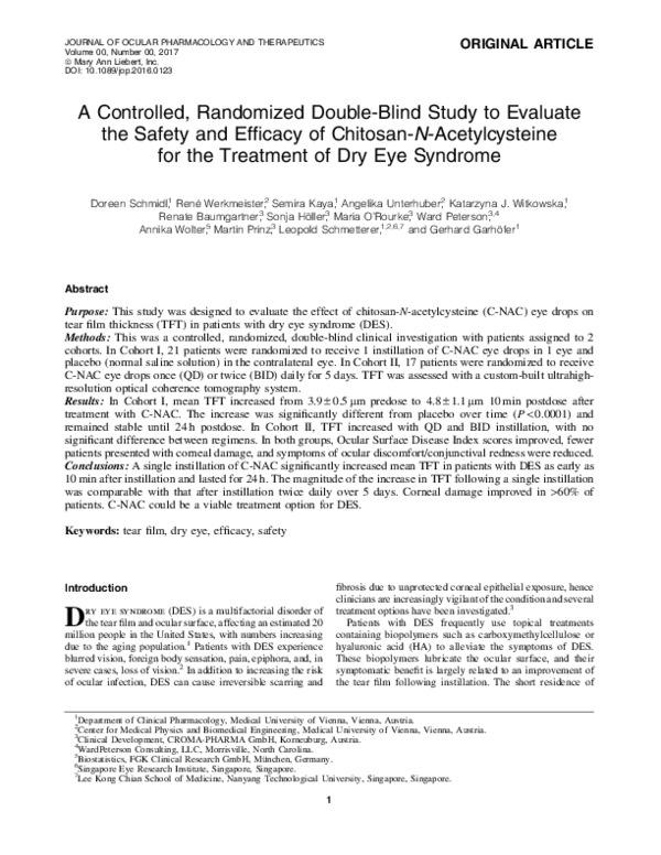 (PDF) A Controlled, Randomized Double-Blind Study to Evaluate the ...