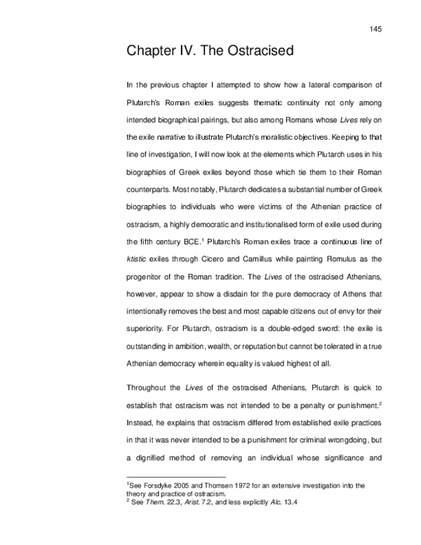 (PDF) Exile in Plutarch's Parallel Lives - Chapter IV. The Ostracised