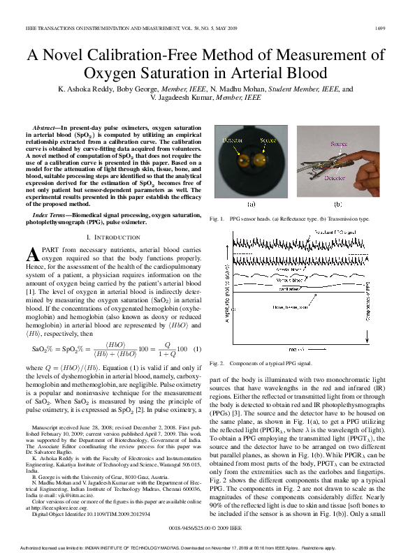 (PDF) A Novel Calibration-Free Method of Measurement of Oxygen ...
