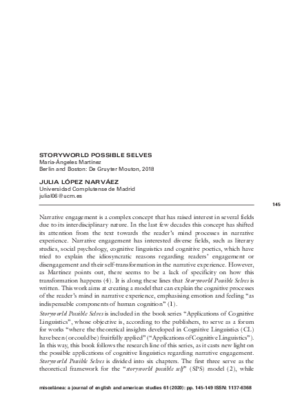 (PDF) Storyworld Possible Selves, by María-Ángeles Martínez