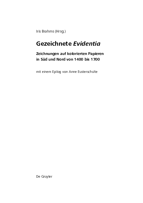 (PDF) Gezeichnete Evidentia. Zur Einführung / Drawn Evidentia. Introduction