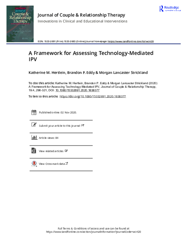 (PDF) A Framework for Assessing Technology-Mediated IPV