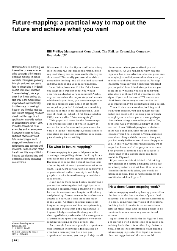 (PDF) Future‐mapping: a practical way to map out the future and achieve ...