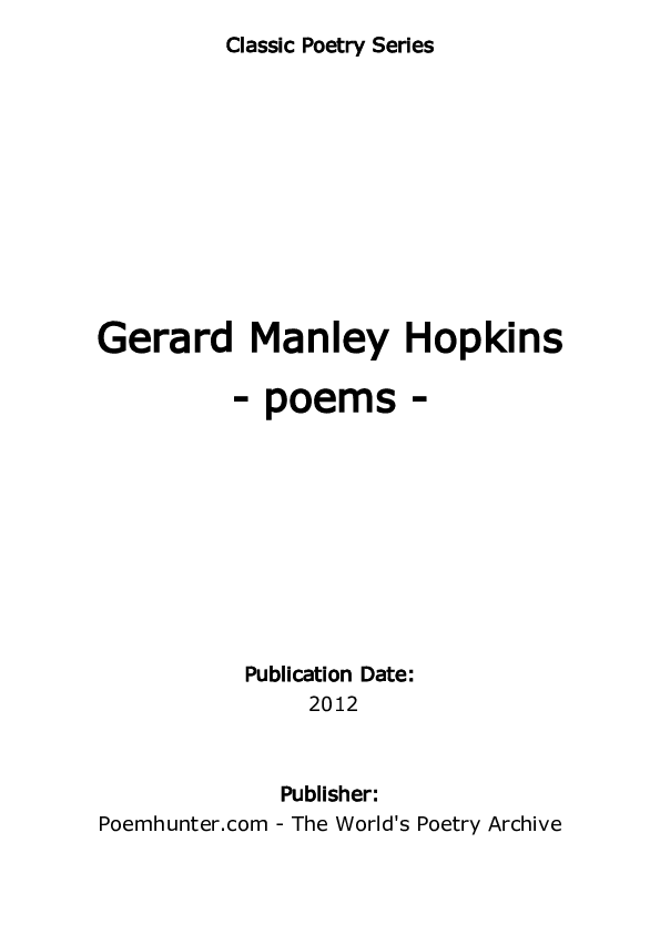 (PDF) Gerard Manley Hopkins - Poems (1)