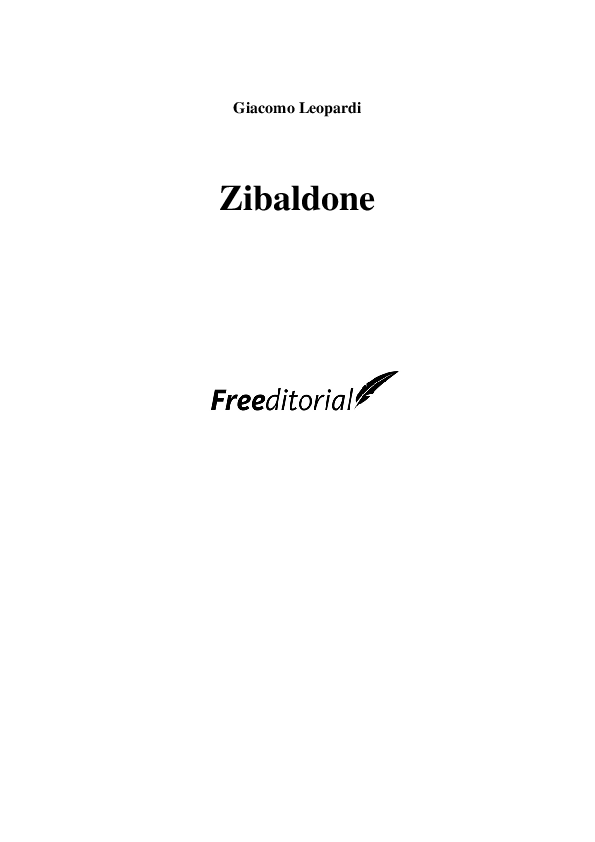 (PDF) Giacomo Leopardi Zibaldone