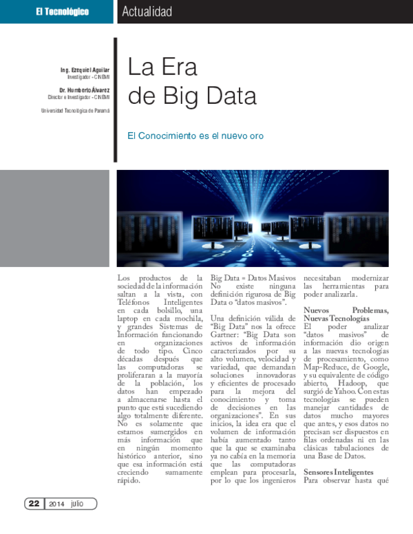 (PDF) La Era de Big Data