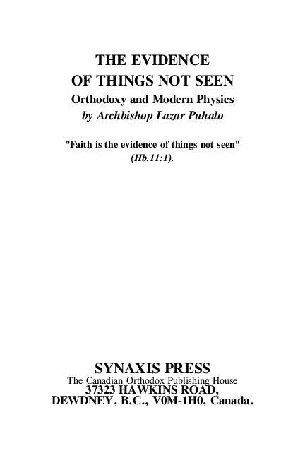 (PDF) EVIDENCE OF THINGS NOT SEEN