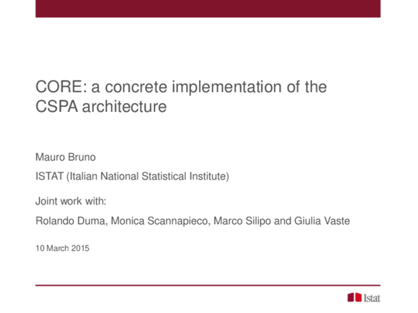 (PDF) CORE: A concrete implementation of the CSPA architecture