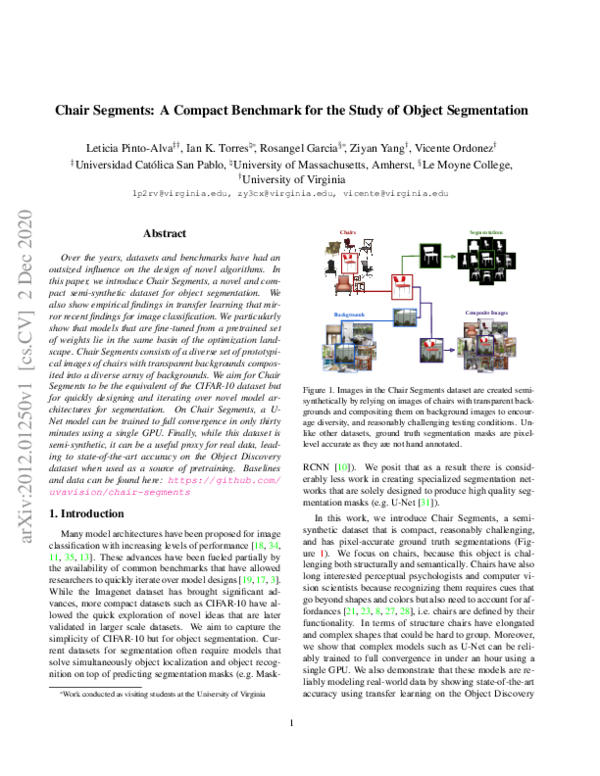 (PDF) Chair Segments: A Compact Benchmark for the Study of Object ...