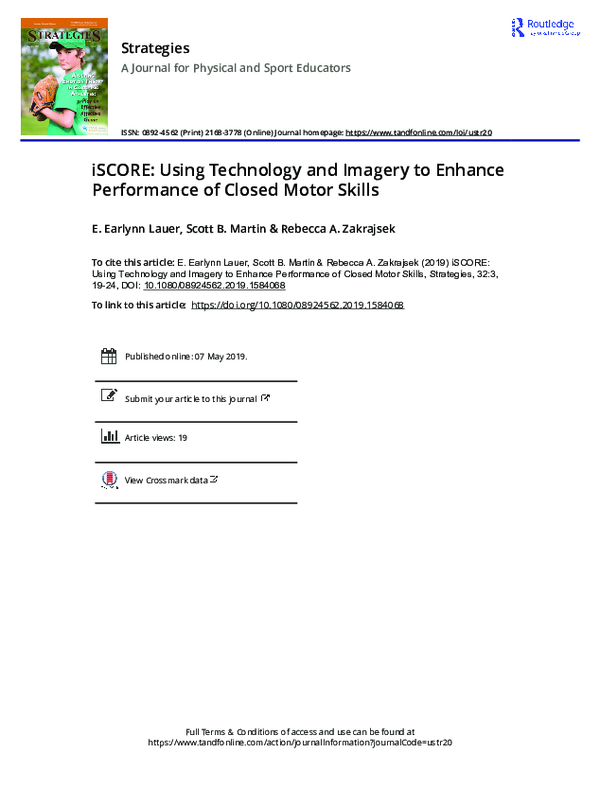 (PDF) iSCORE: Using Technology and Imagery to Enhance Performance of ...
