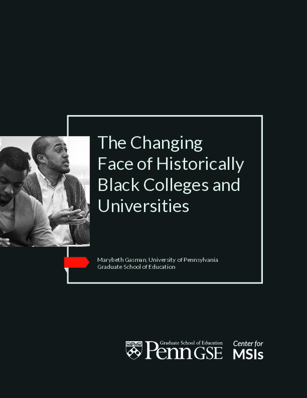 (PDF) The Changing Face of Historically Black Colleges and