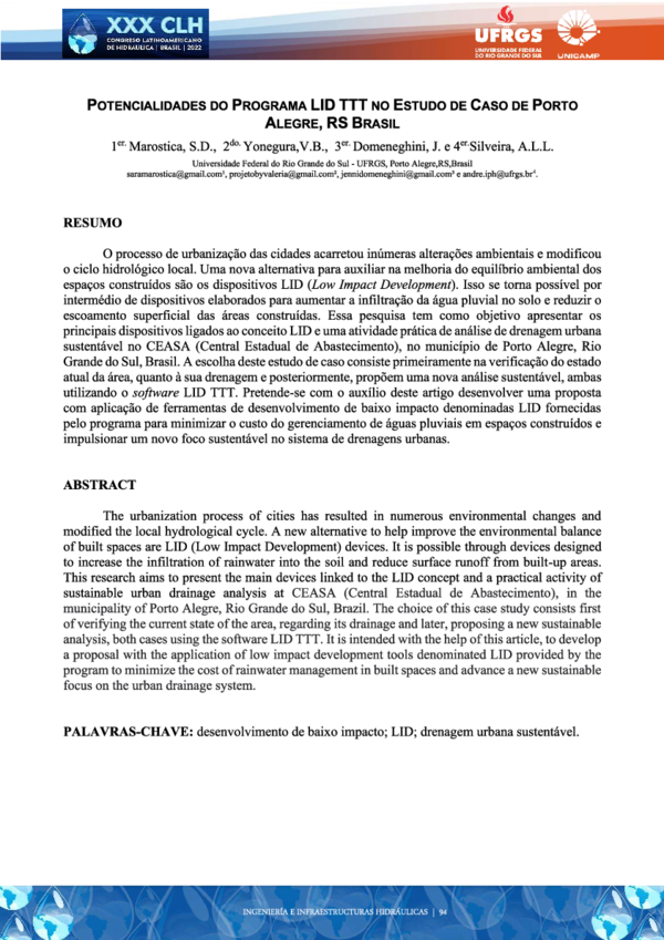(PDF) Potencialidades do Programa LID TTT no estudo de caso de POA