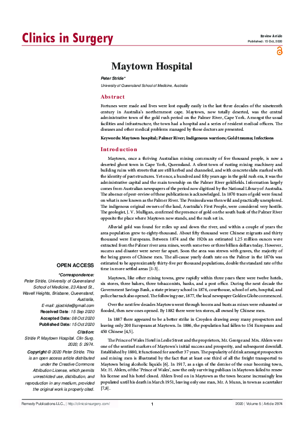 (PDF) Maytown hospital