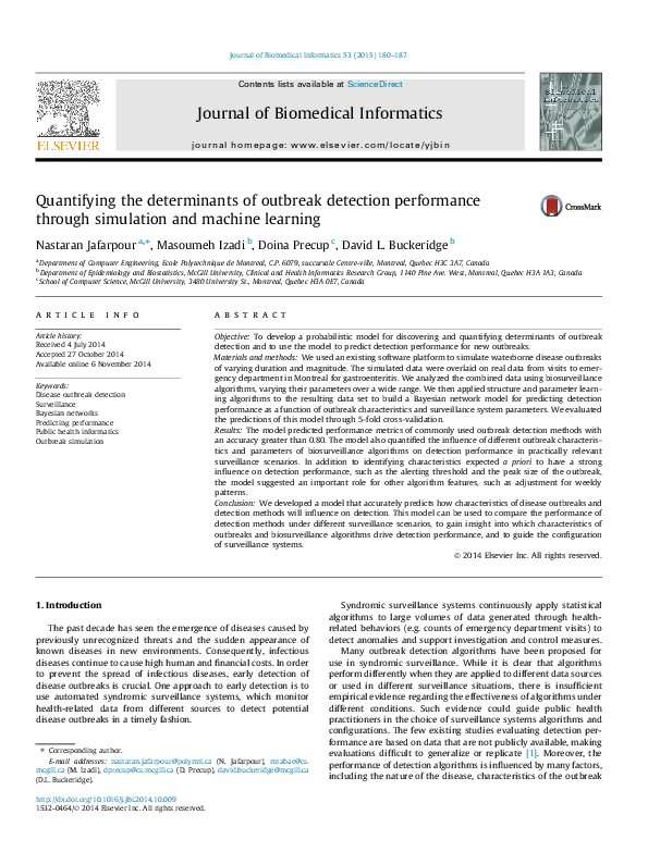 (PDF) Quantifying the determinants of outbreak detection performance through simulation and ...
