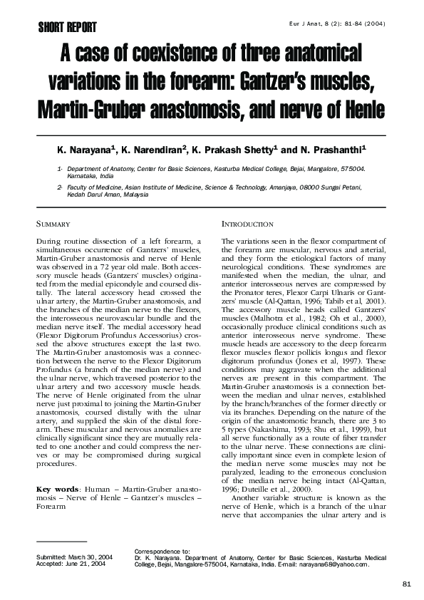 (PDF) A case of coexistence of three anatomical variations in the ...