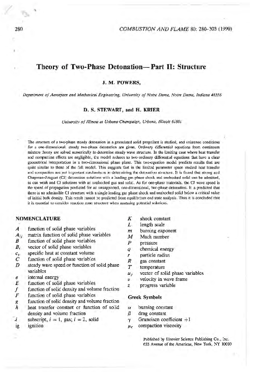 (PDF) Theory of two-phase detonation—Part II: Structure
