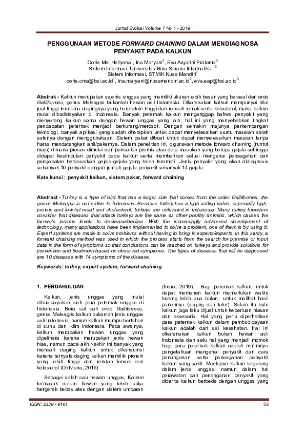 (PDF) Penggunaan Metode Forward Chaining Dalam Mendiagnosa Penyakit ...