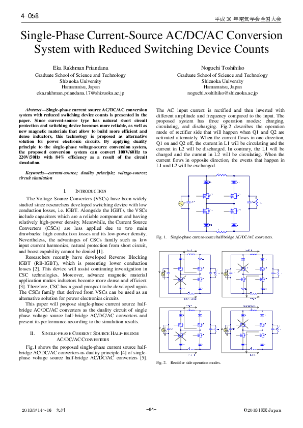 (PDF) Three-Level Single-Phase Current-Source AC / DC / AC Conversion ...