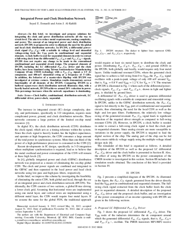 (PDF) Integrated Power and Clock Distribution Network