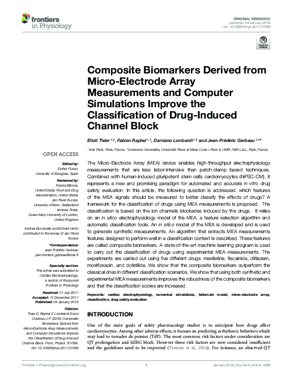 (PDF) Composite Biomarkers Derived from Micro-Electrode Array ...
