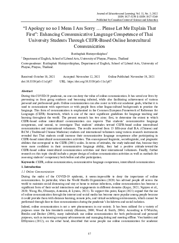 (PDF) “I Apology no no I Mean I Am Sorry … Please Let Me Explain That ...