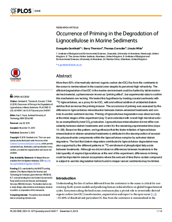 (PDF) Occurrence of Priming in the Degradation of Lignocellulose in ...