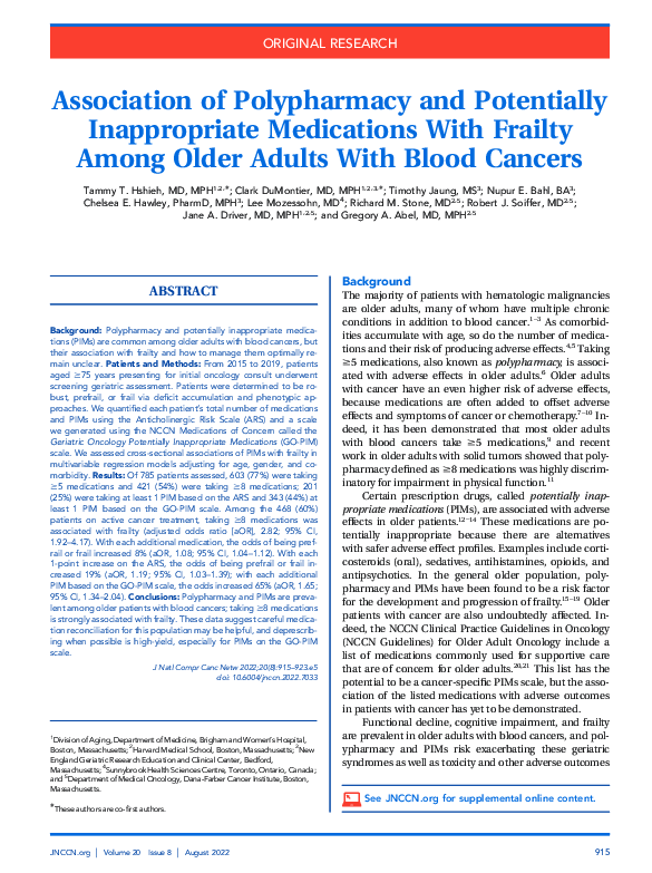 (PDF) Association of Polypharmacy and Potentially Inappropriate ...