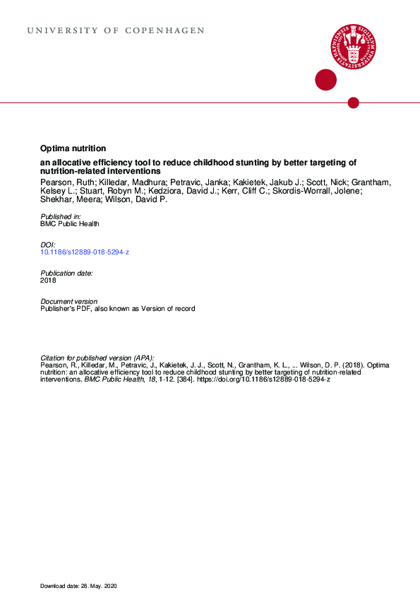 (PDF) Correction to: Optima nutrition: an allocative efficiency tool to reduce childhood ...