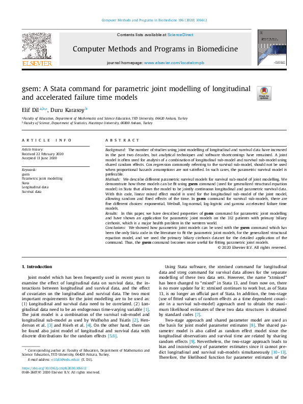 (PDF) gsem: A Stata command for parametric joint modelling of longitudinal and accelerated ...
