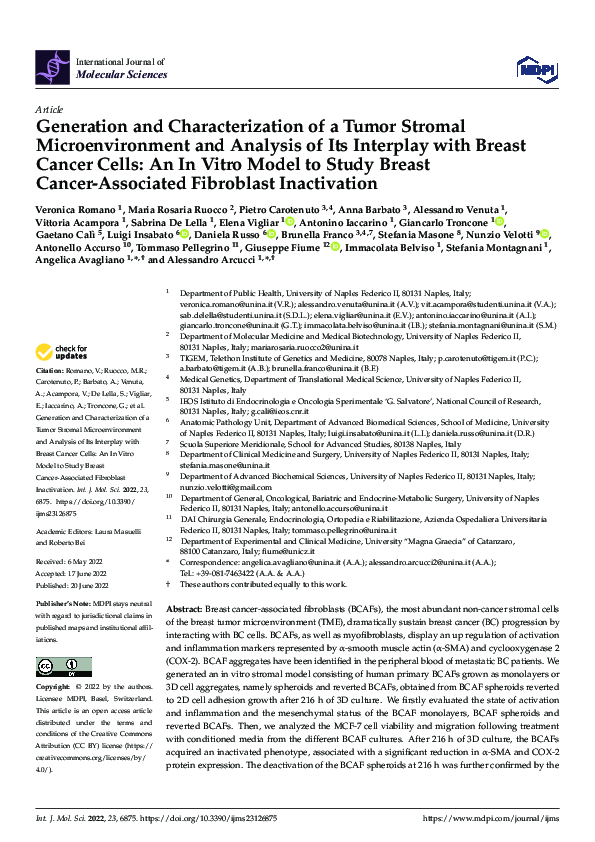 (PDF) Tumor Microenvironment Model for Breast Cancer