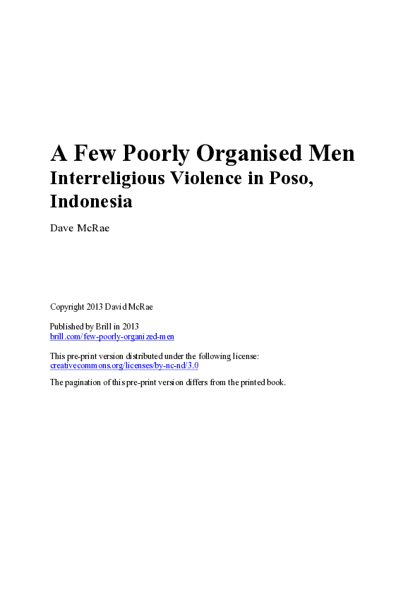 (PDF) A Few Poorly Organized Men
