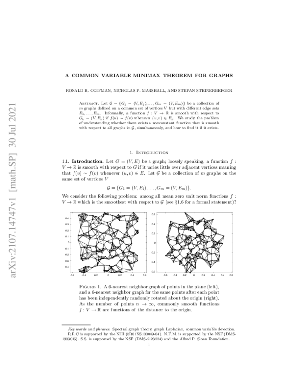 Pdf A Common Variable Minimax Theorem For Graphs