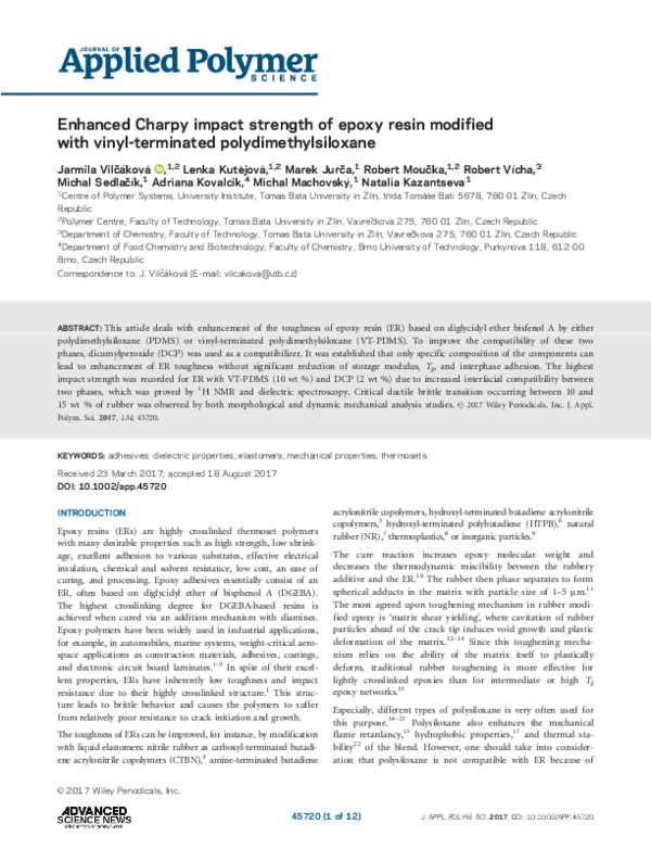 (PDF) Enhanced Charpy impact strength of epoxy resin modified with ...