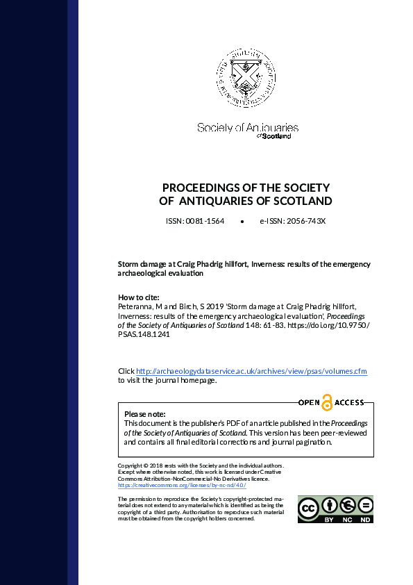 (PDF) Storm damage at Craig Phadrig hillfort, Inverness