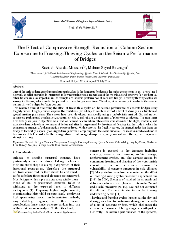 (PDF) The Effect of Compressive Strength Reduction of Column Section ...