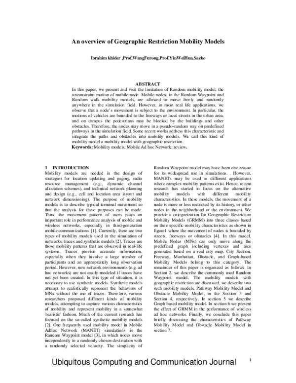 (PDF) Ubiquitous Computing and Communication Journal 1 An overview of Geographic Restriction ...